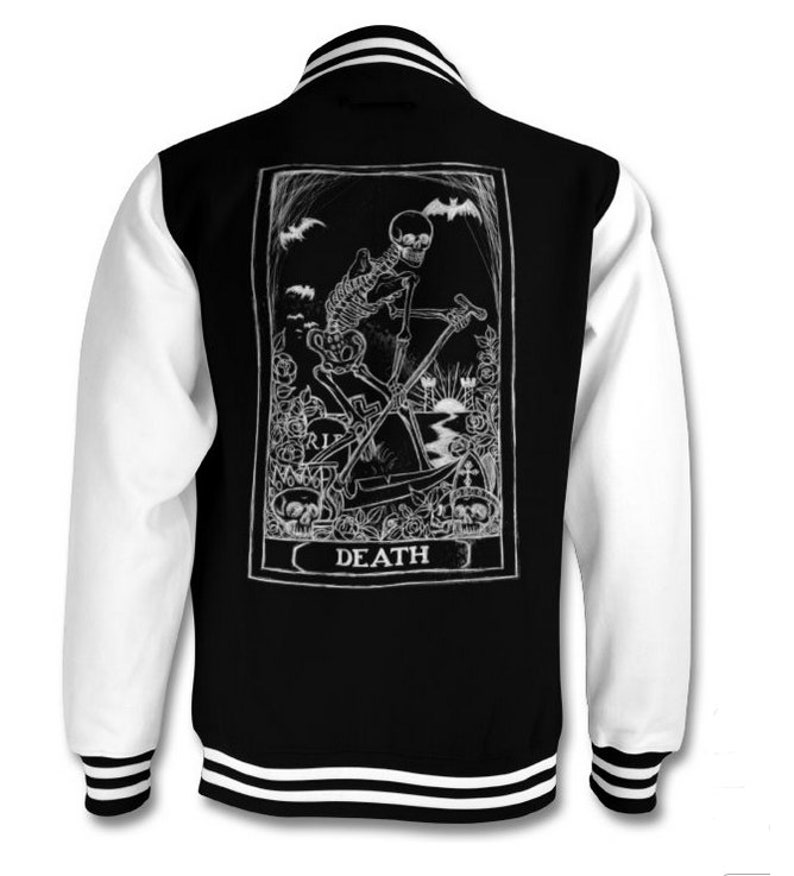 Death Card Grim Reaper Varsity Jacket - Etsy