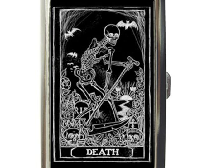 Death Tarot Card Money/card/cigarette Case - Etsy