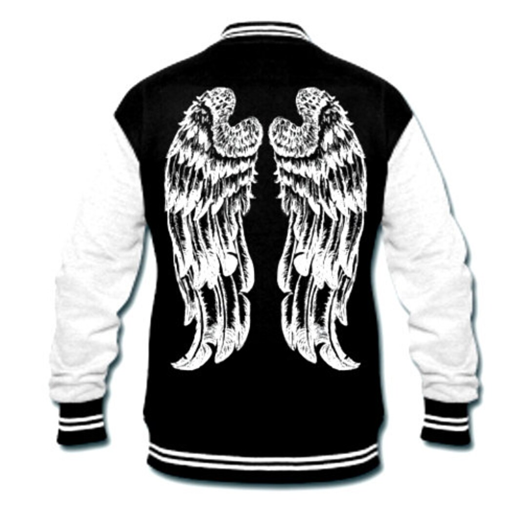 Angel Wing Varsity Jacket Earth Angel - Etsy