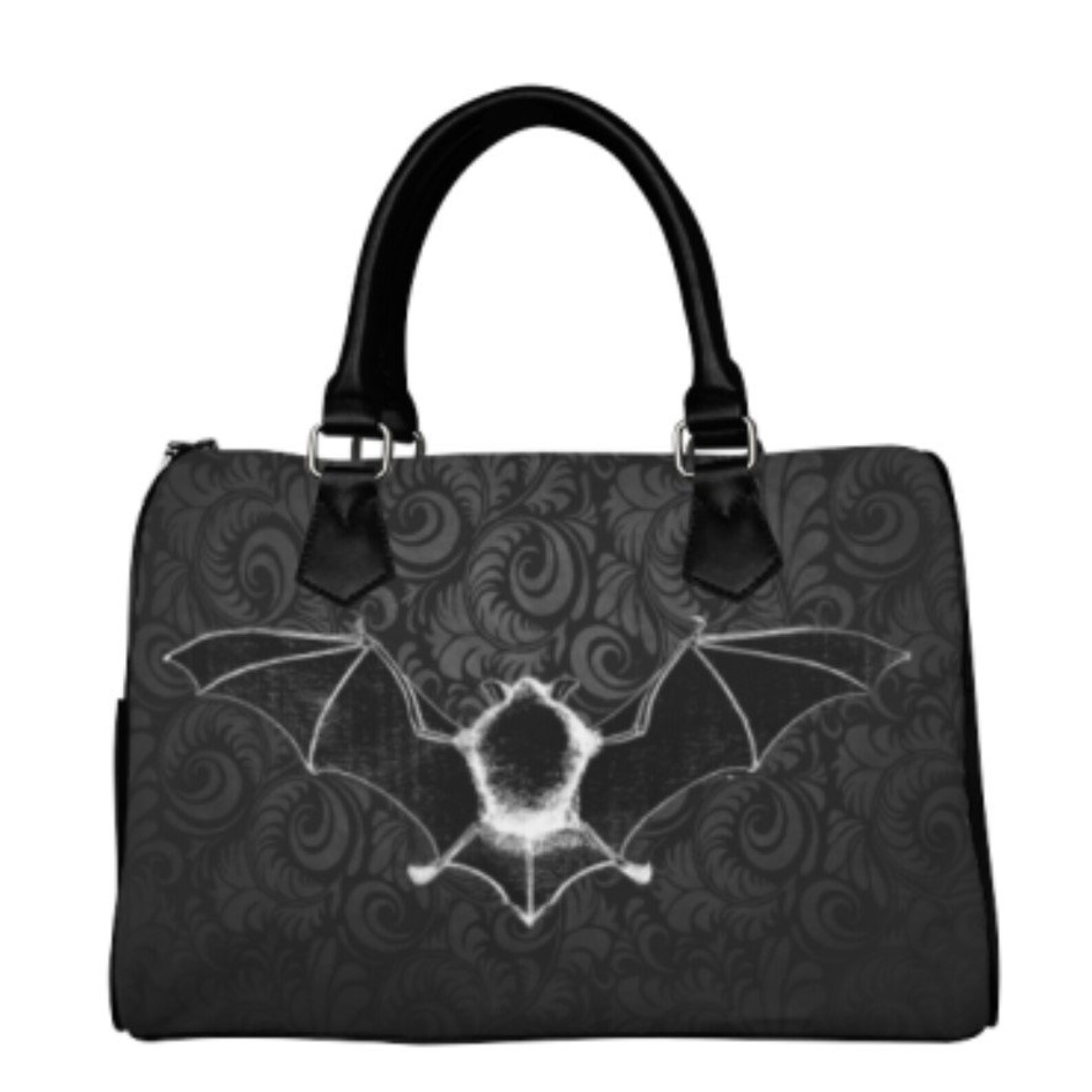 Bat Damask Barrel Style Handbag | Etsy