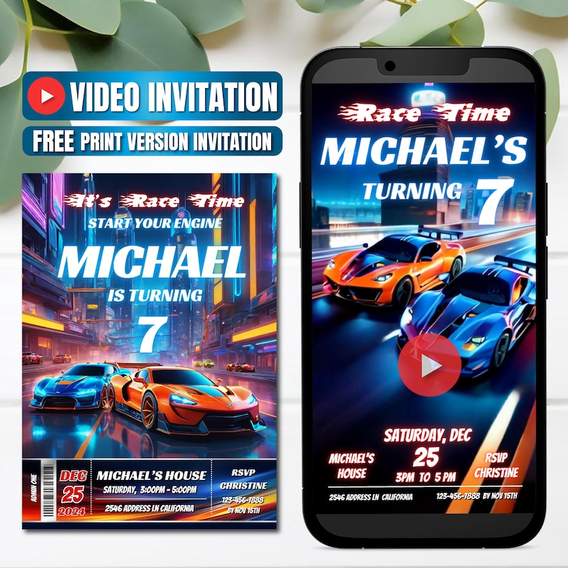 Hot Cars Birthday Banner - Etsy