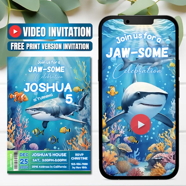 Sea Animated Invite - Etsy