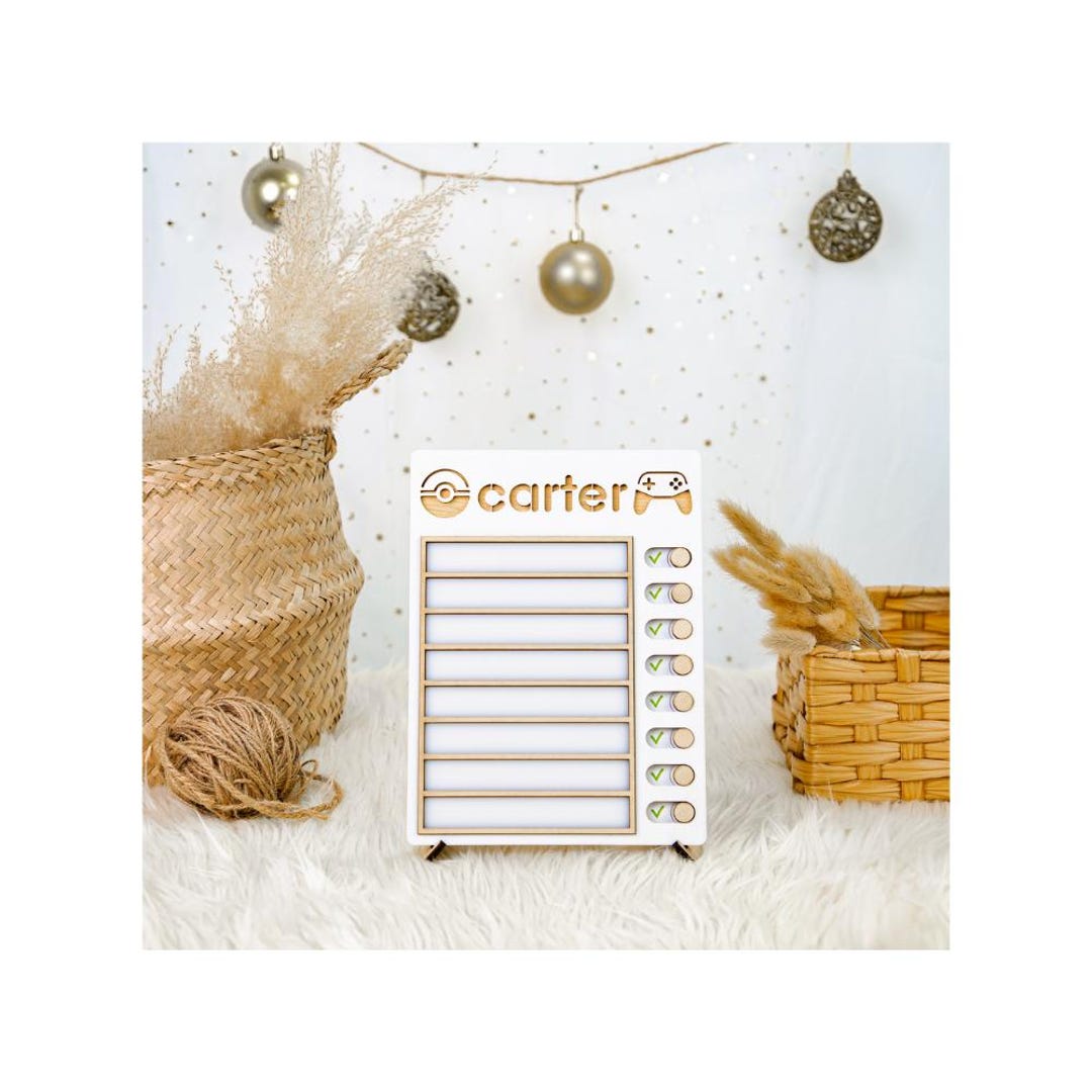 Customized Wooden Routine Chart Montessori Daily Schedule for Kids ...