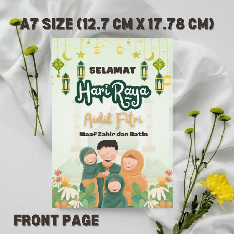 Hari Raya Greeting Card 2025 - Editable Template (easy to Use) - Etsy