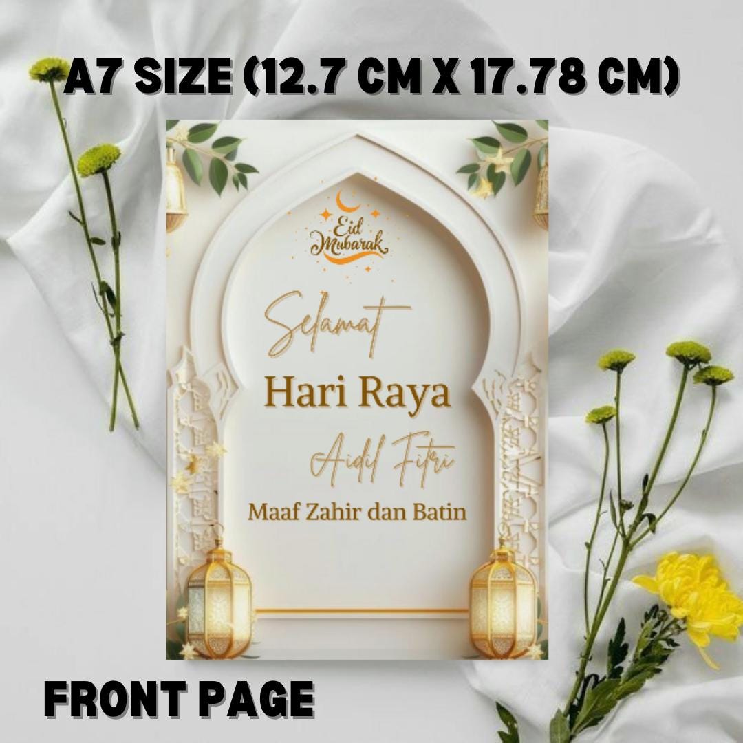 Hari Raya Greeting Card 2025 - Editable Template (easy to Use) - Etsy