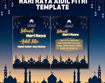 Hari Raya Greeting Card 2025 - Editable & Printable Template (easy to ...