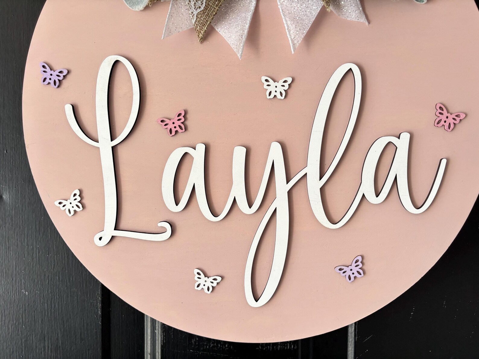 Customizable Girls Name Sign - Etsy