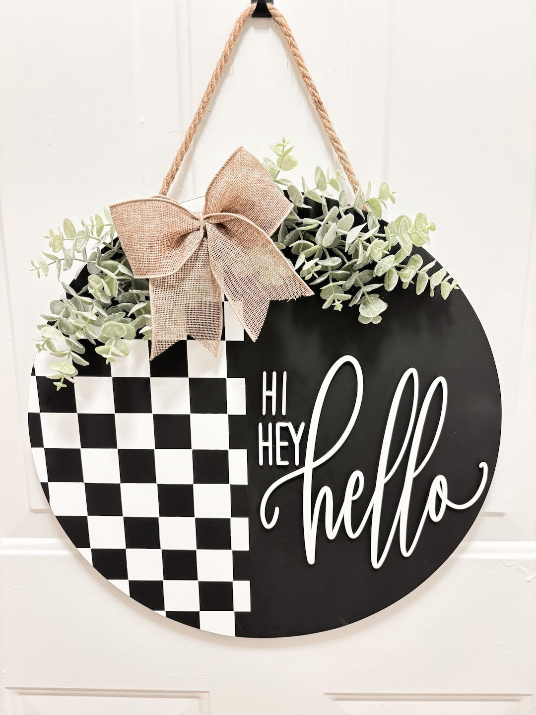 Hi. Hey. Hello Door Sign - Etsy