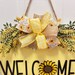 Welcome Sunflower Door Sign - Etsy