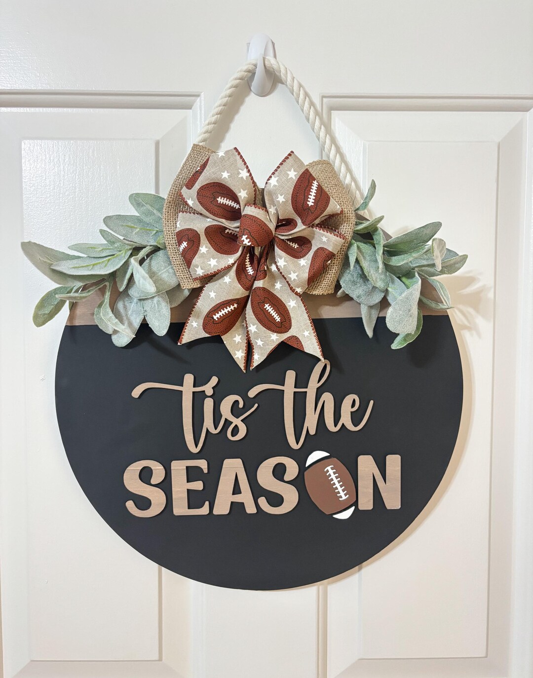 Football Door Hanger | Fall Football Door Decor | Fall Door Sign ...