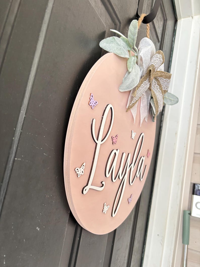 Customizable Girls Name Sign - Etsy