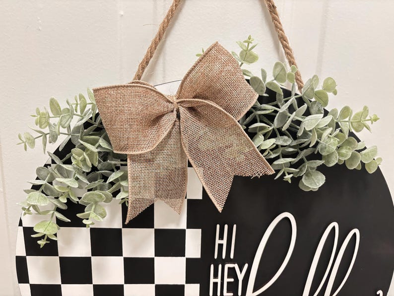 Hi. Hey. Hello Door Sign - Etsy