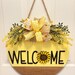 Welcome Sunflower Door Sign - Etsy