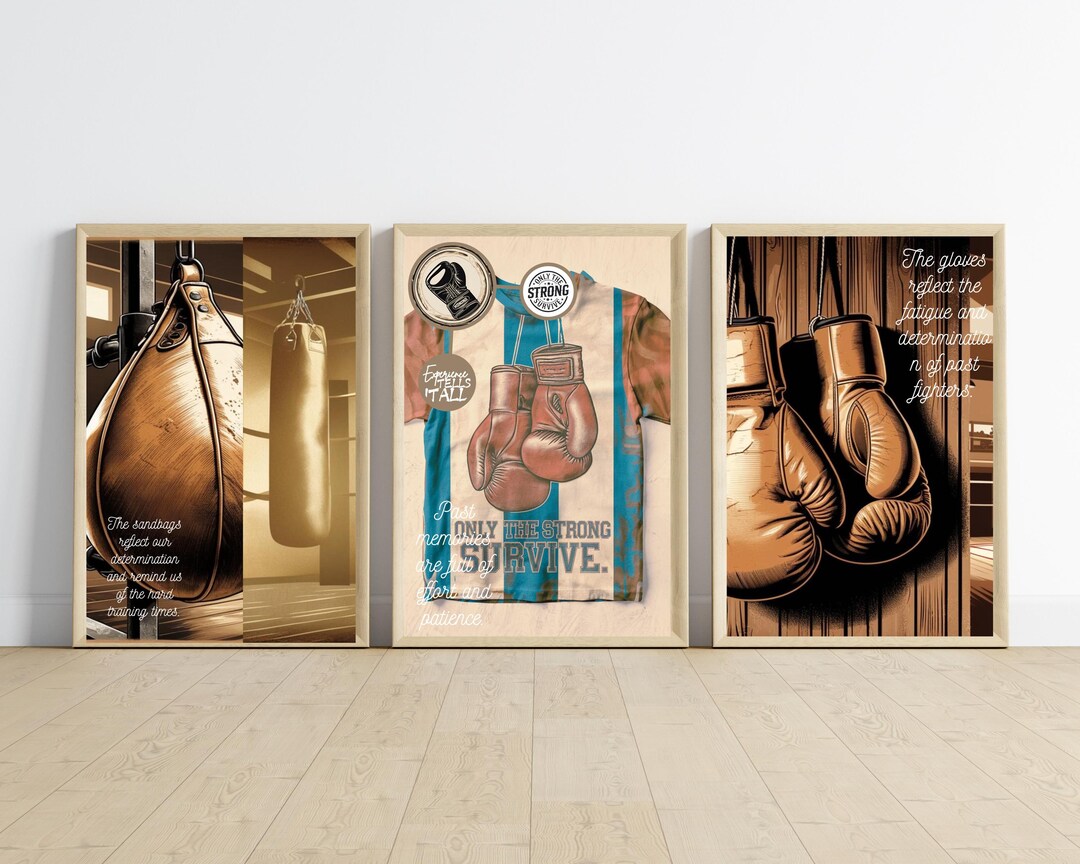 Vintage Boxing Art Print,ai-generated Boxer Training,classic Fight ...