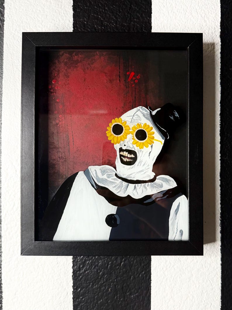 Art the Clown- Terrifier Series Shadow Box Reverse Painting - Etsy