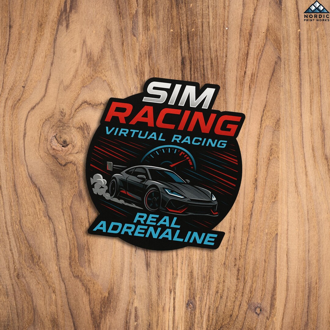 Sim Racing Sticker: Holographic Vinyl Decal - Etsy