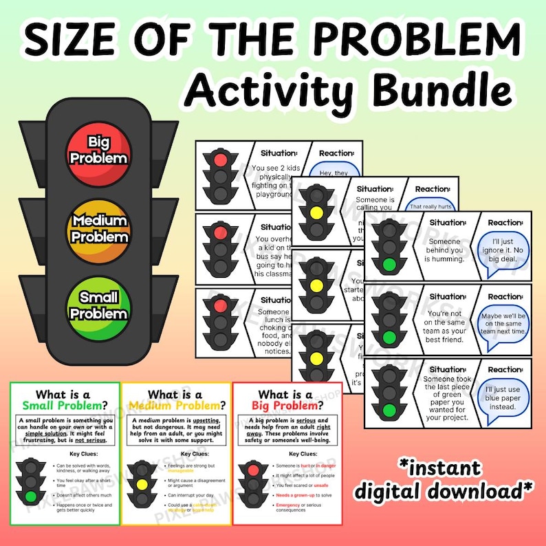 Size of the Problem Activity Bundle: Social Emotional Learning (digital ...