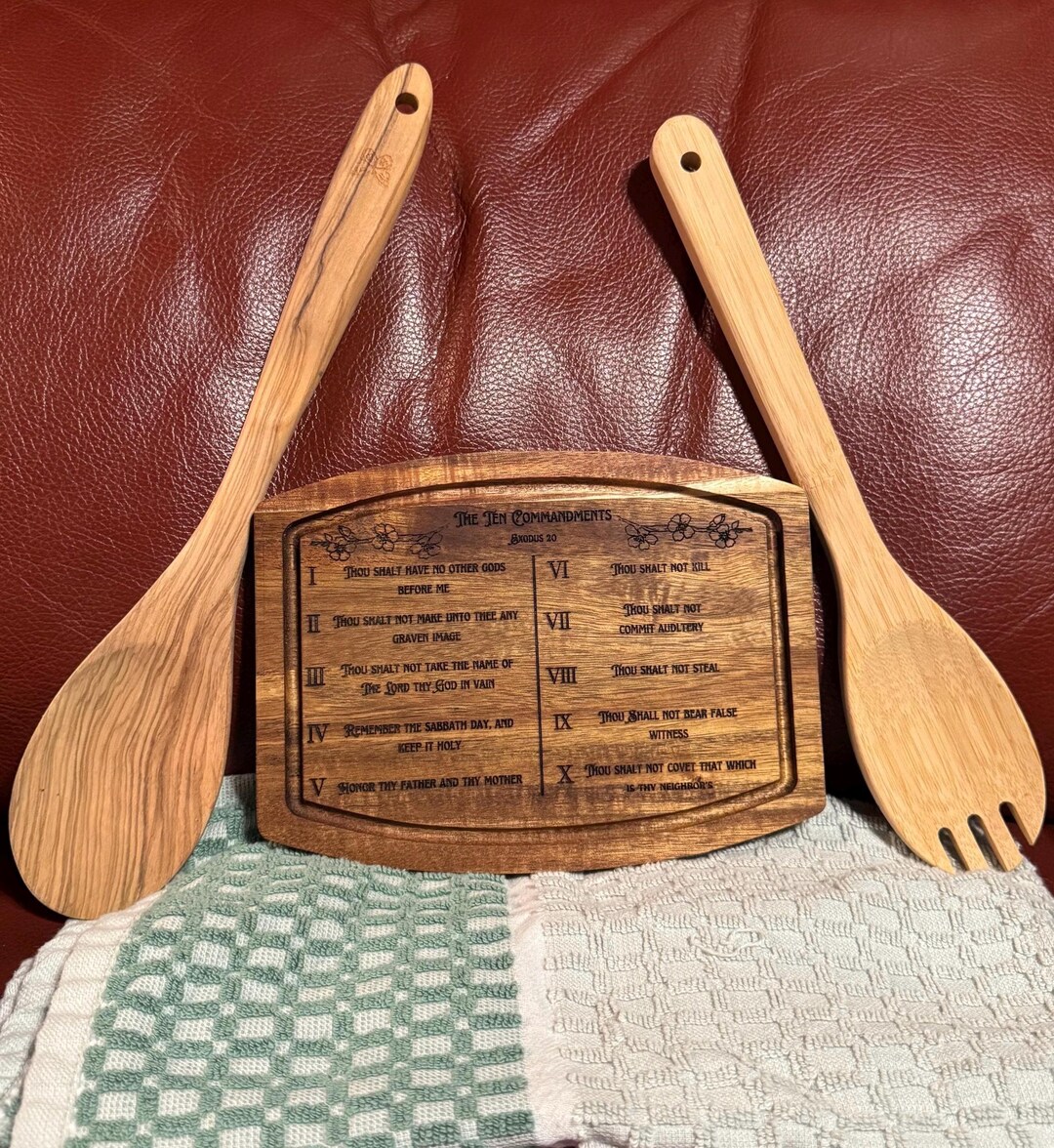 The Ten Commandments/ Charcuterie/ Cutting Board/ Custom/ Customizable ...