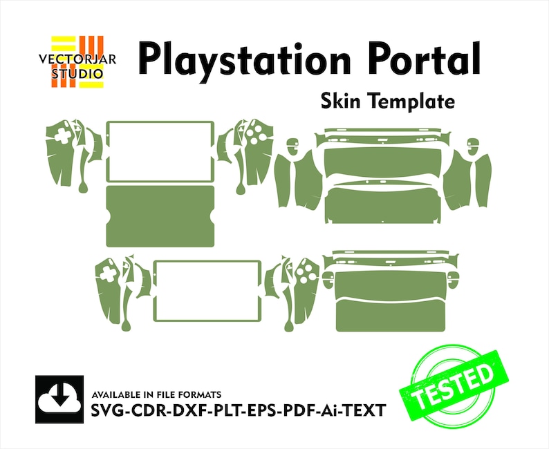 Playstation Ps5 Portal Remote Player Skin Vector Template File Skin Die ...