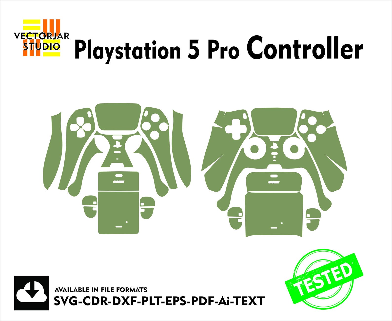 PS5 PRO Controller Skin Vector Template File Skin Die Cut Layout - Etsy
