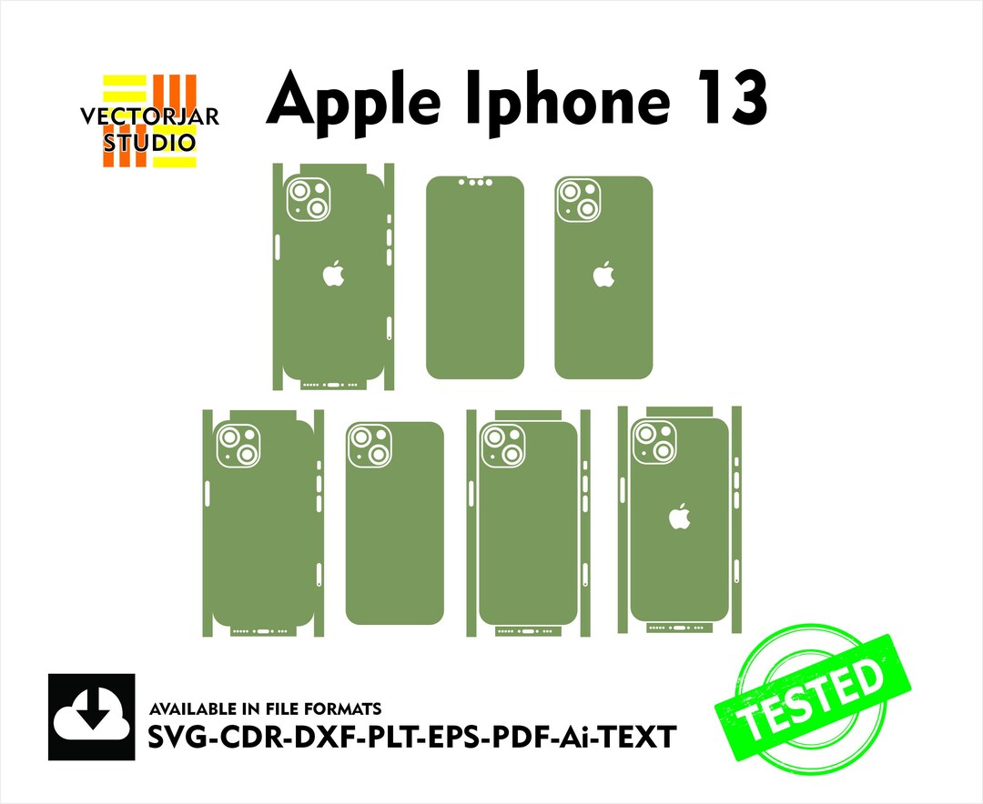 Apple iPhone 13 Skin Vector Template File Skin Die Cut Layout - Etsy