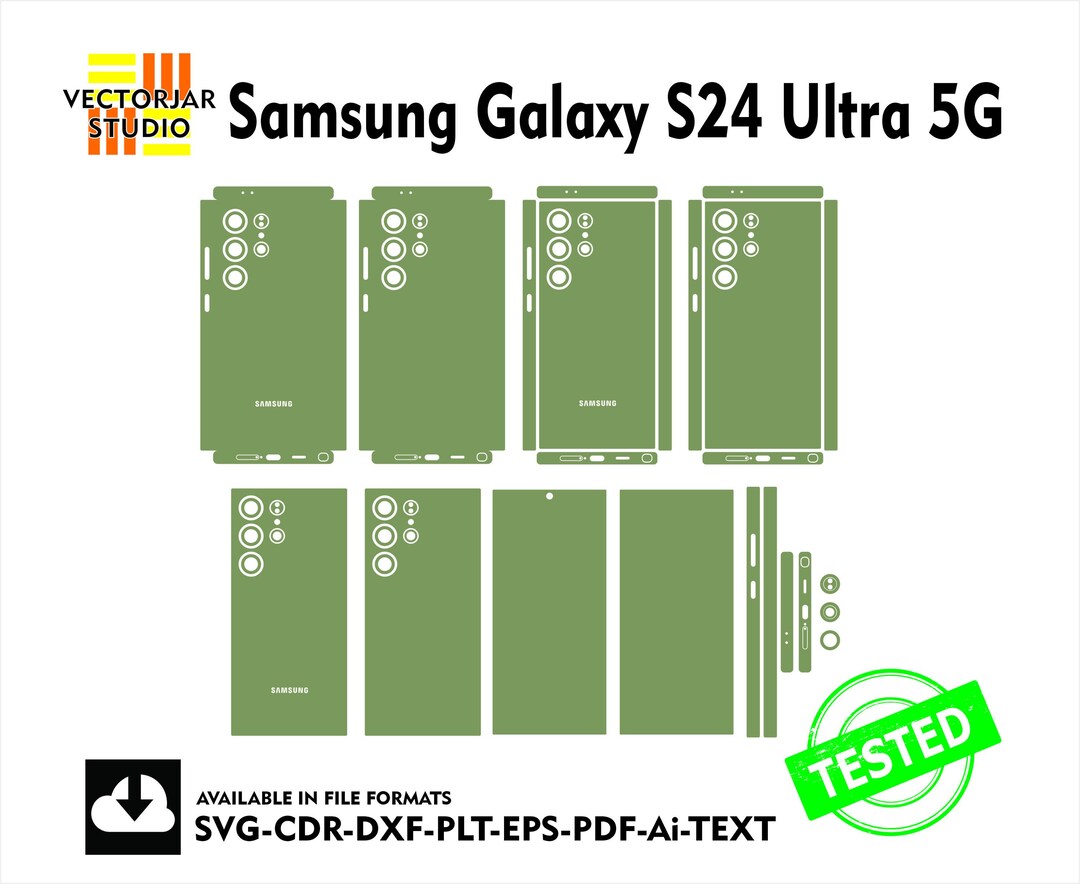 Samsung Galaxy S24 Ultra 5G Skin Vector Template File Skin Die Cut ...