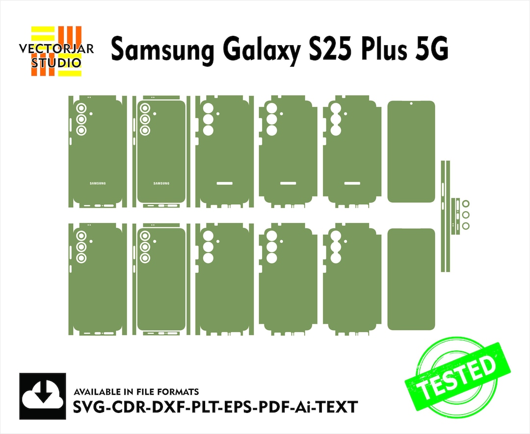 Samsung Galaxy S25 Plus 5G Skin Vector Template File Skin Die Cut ...