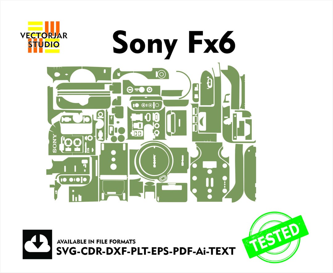 Sony FX6 Skin Vector Template File Skin Die Cut Layout - Etsy