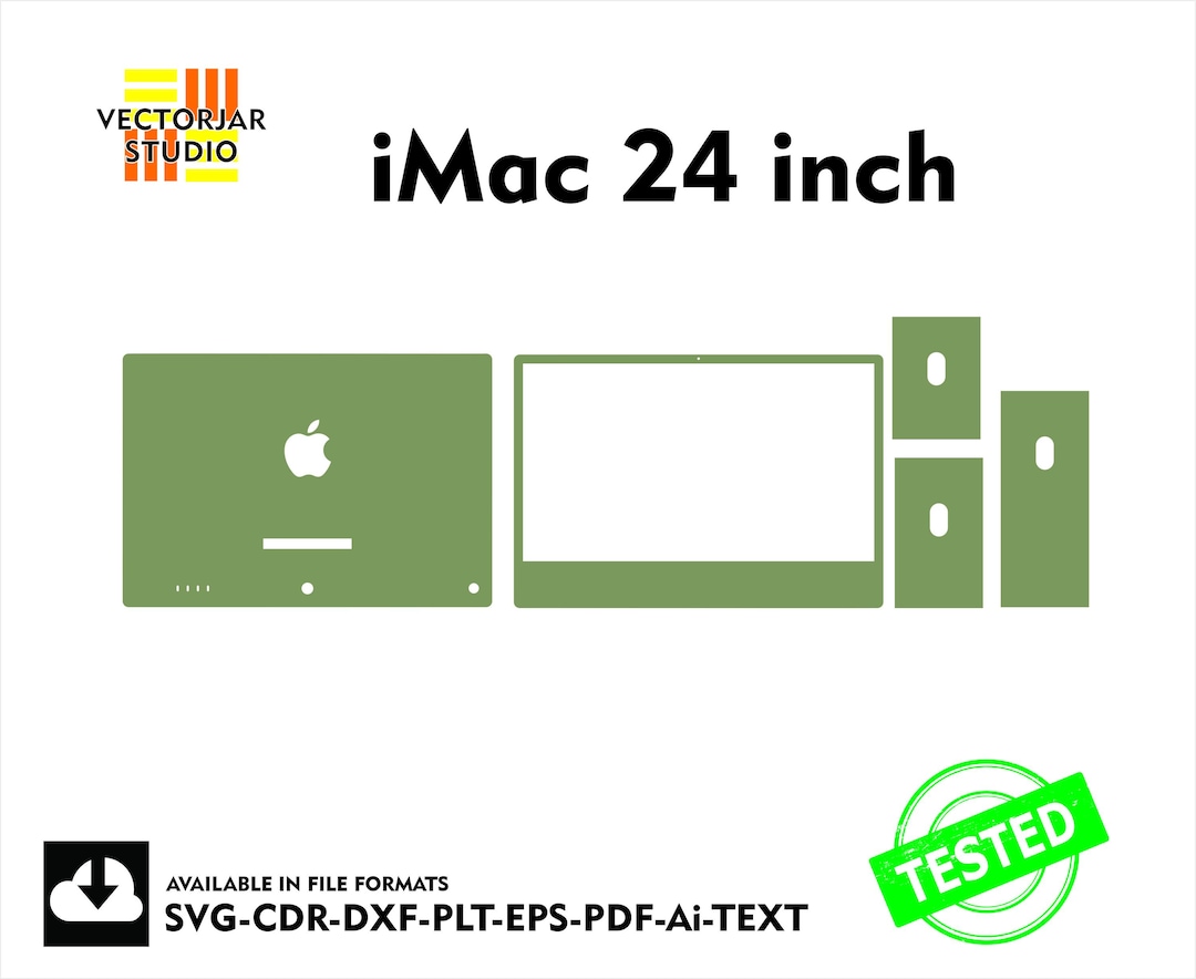 Imac 24 Inch Skin Vector Template File Skin Die Cut Layout - Etsy