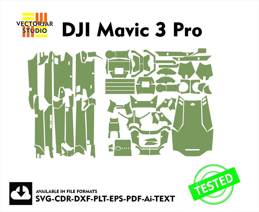 DJI Mavic 3 Pro Skin Vector Template File Skin Die Cut Layout - Etsy