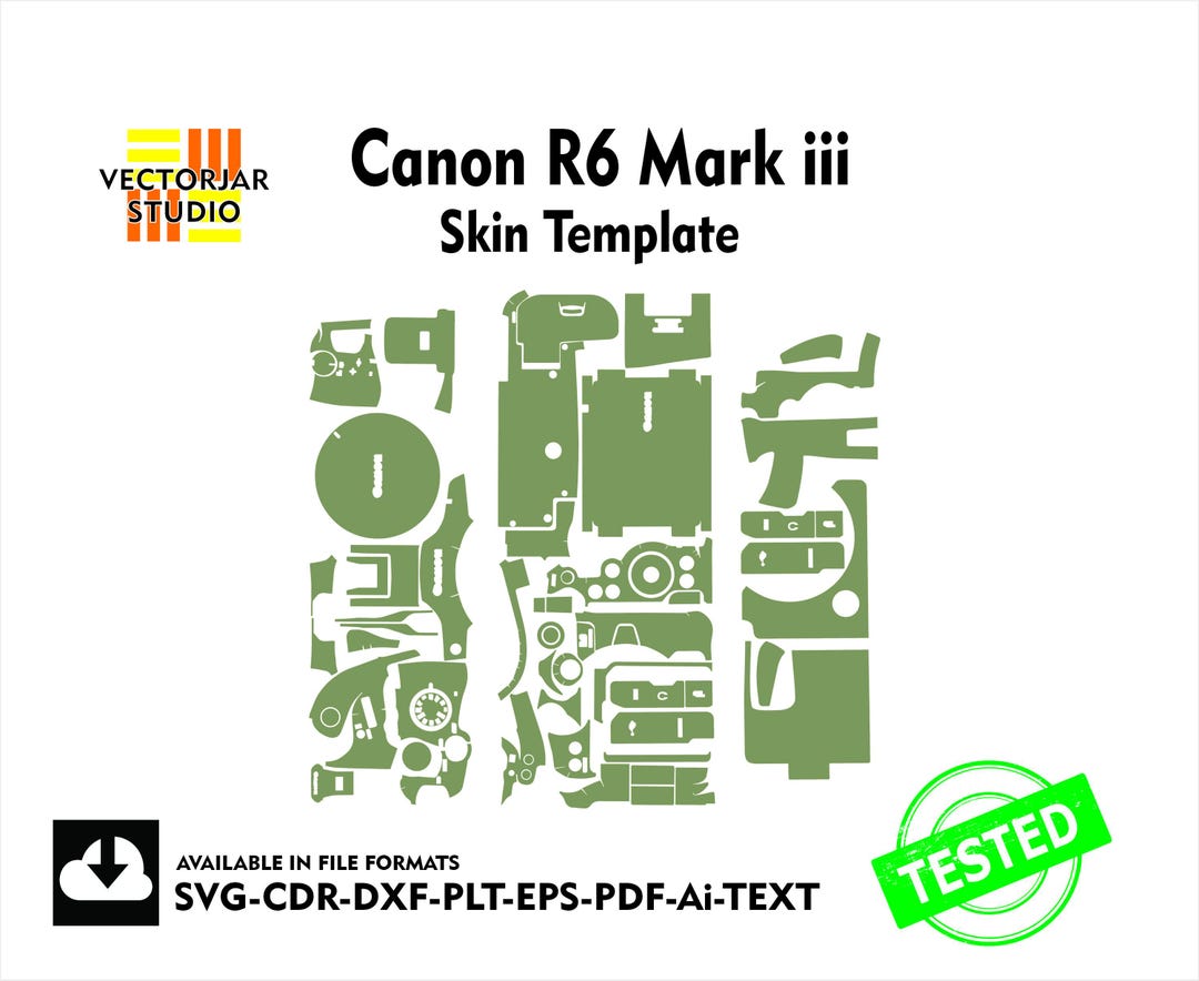 Canon R6 Mark III Skin Vector Template File Skin Die Cut Layout - Etsy