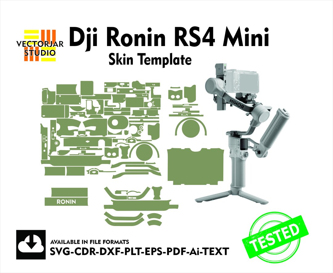 Dji Ronin RS4 Mini 2025 Skin Vector Template File Skin Die Cut Layout ...