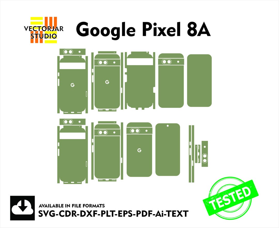 Google Pixel 8A 5G Skin Vector Template File Skin Die Cut Layout - Etsy