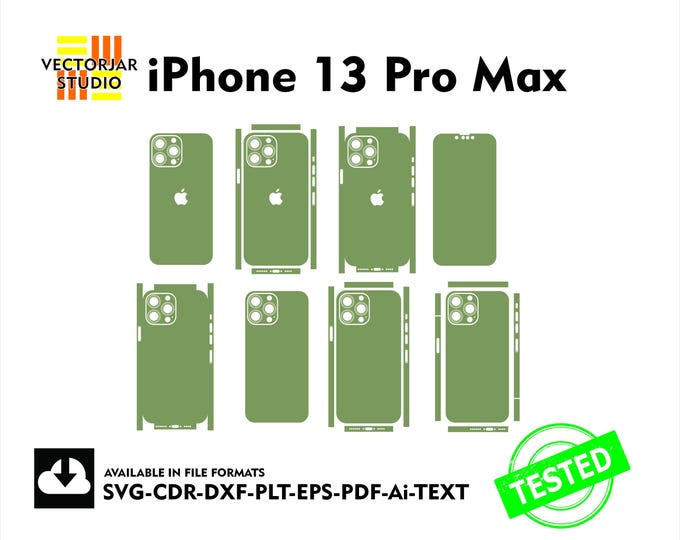 Apple iPhone 13 Pro Max - Vector Cut File - Skin Template - Etsy Canada