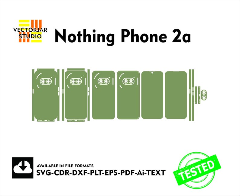 Nothing Phone 2a Skin Vector Template File Skin Die Cut Layout - Etsy