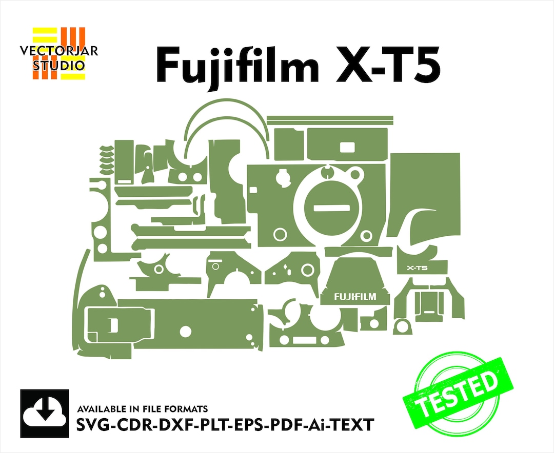 Fujifilm X-T5 Skin Vector Template File Skin Die Cut Layout - Etsy