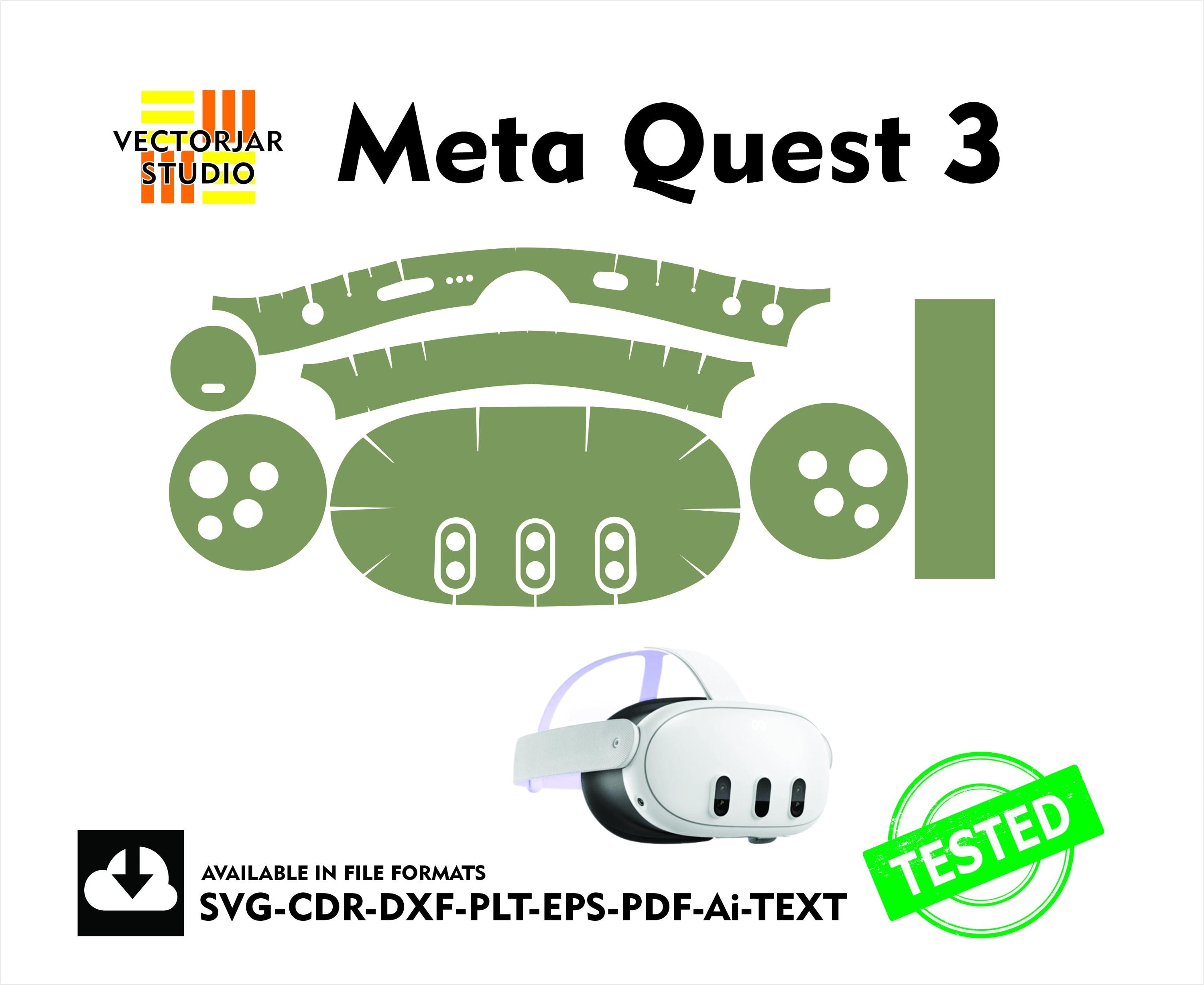 Meta Quest 3 Skin Vector Template File Skin Die Cut Layout - Etsy