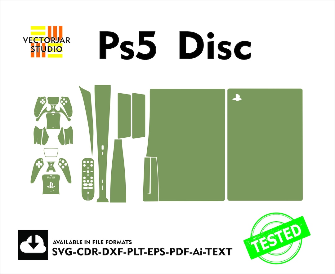 Ps5 Disc Skin Vector Template File Skin Die Cut Layout - Etsy