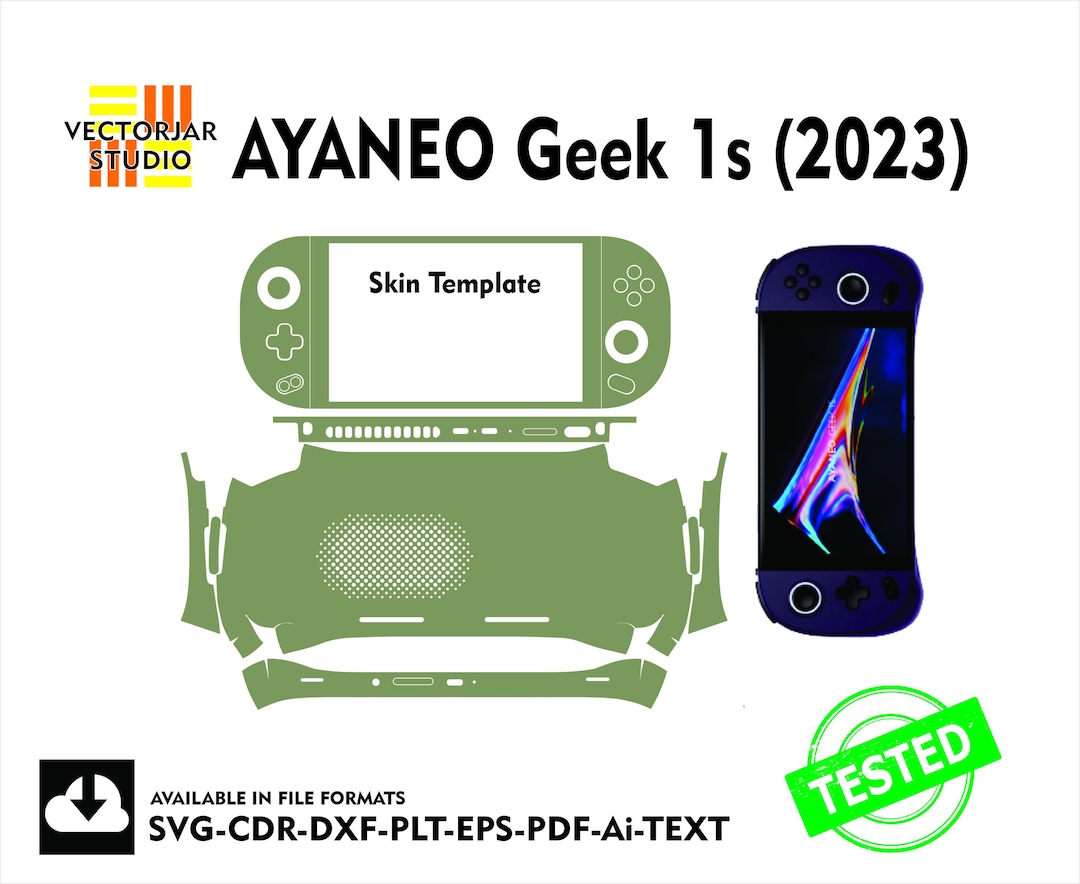 AYANEO Geek 1s (2023) Skin Vector Template File Skin Die Cut Layout - Etsy