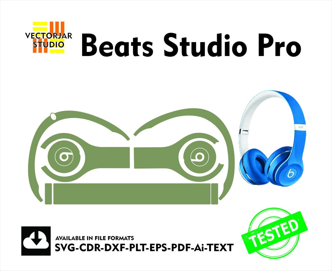 Beats Studio Pro Skin Vector Template File Skin Die Cut Layout - Etsy