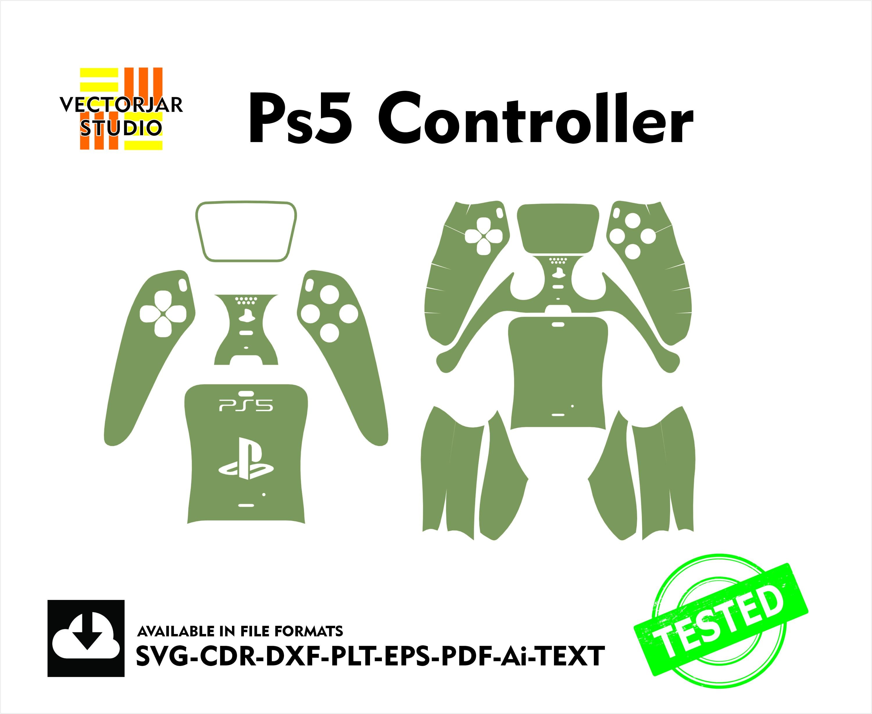 Ps5 Controller Full Wrap Skin Vector Template File Skin Die Cut Layout ...