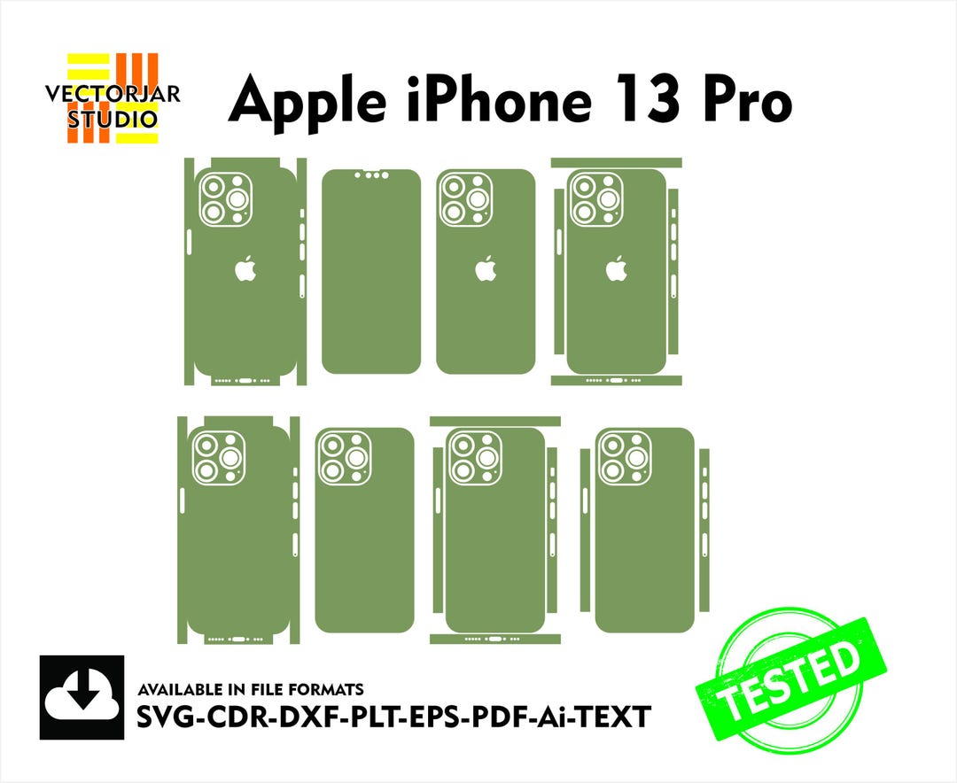 Apple iPhone 13 Pro Skin Vector Template File Skin Die Cut Layout - Etsy