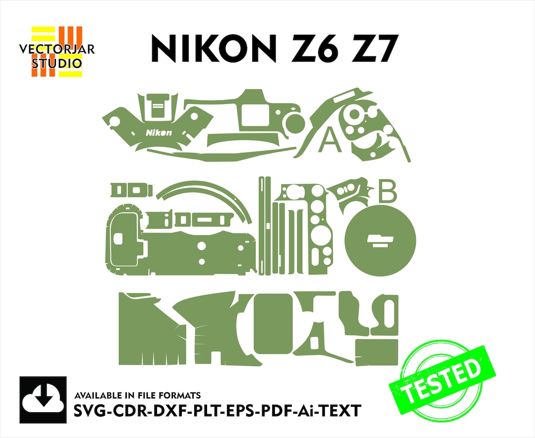 NIKON Z6 Z7 Skin Vector Template File Skin Die Cut Layout - Etsy