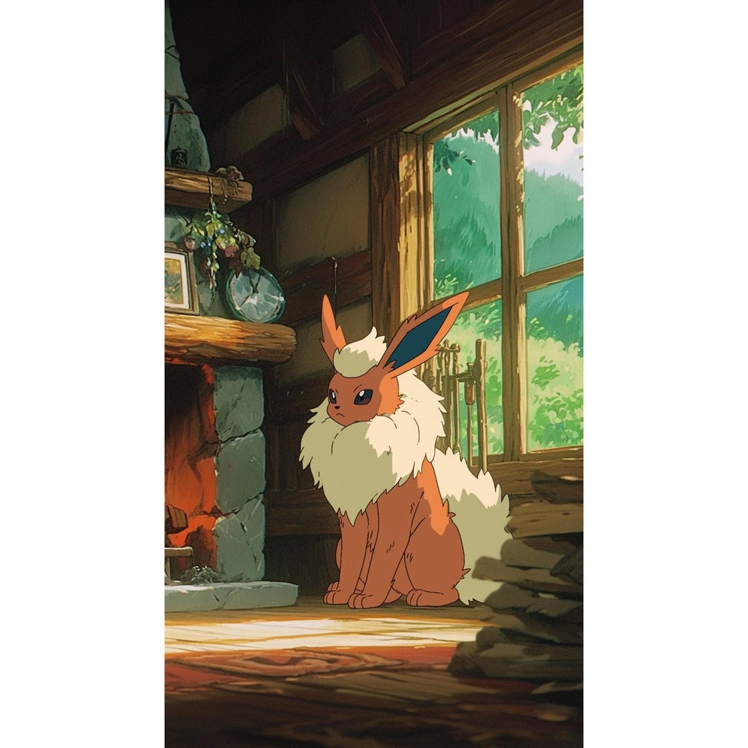 Studio Ghibli-inspired Digital Art Print | Mystical Fire Fox | Anime ...