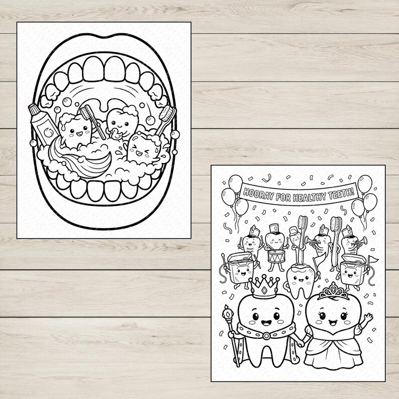 Dental Health Month Coloring Pages | Fun Tooth Adventure Activities for ...