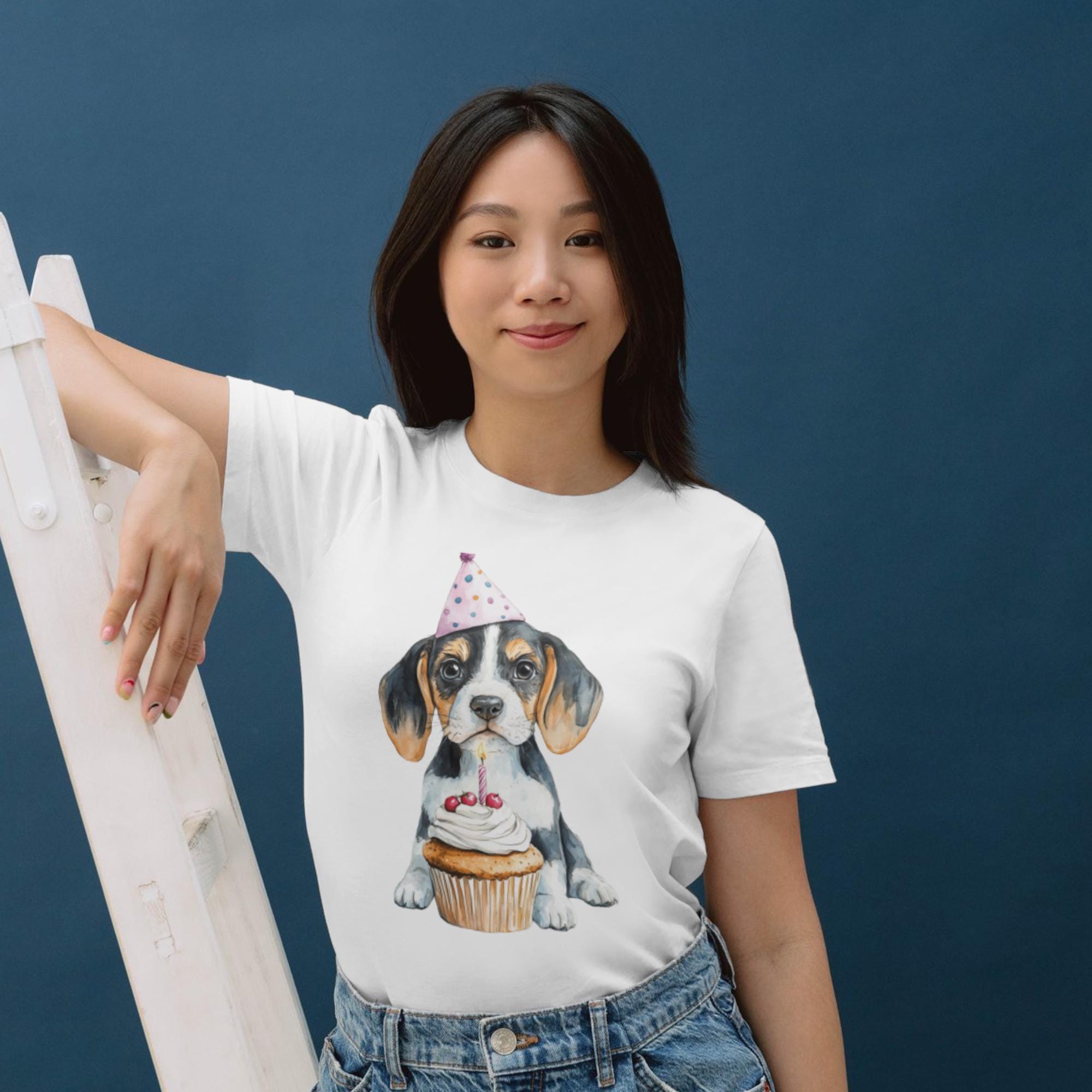 Watercolor Dog Birthday Clipart: Pet Party Illustrations (commercial ...