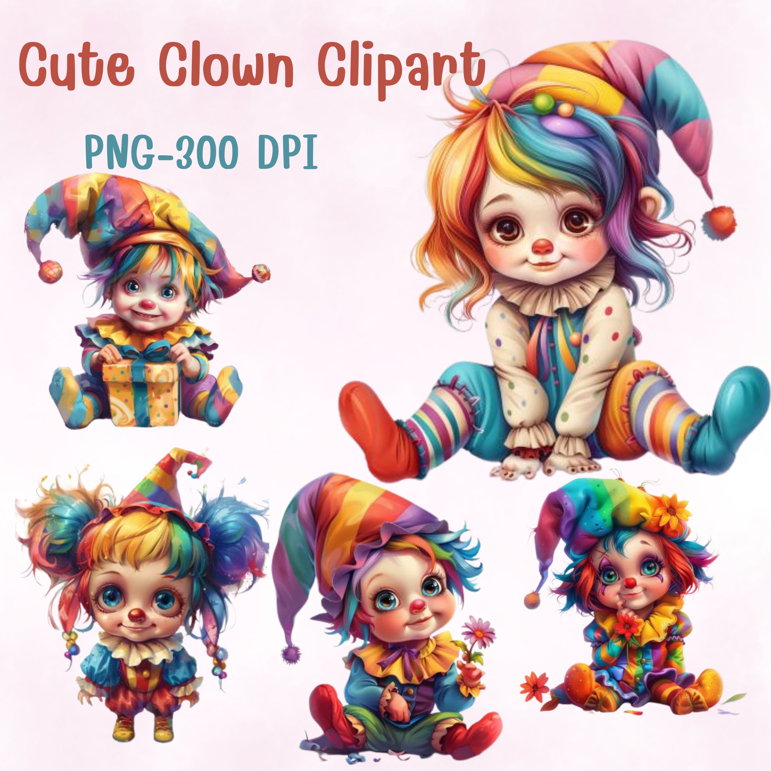 Cute Clown Clipart , Cute Clown PNG 20 High-quality Images for Circus ...