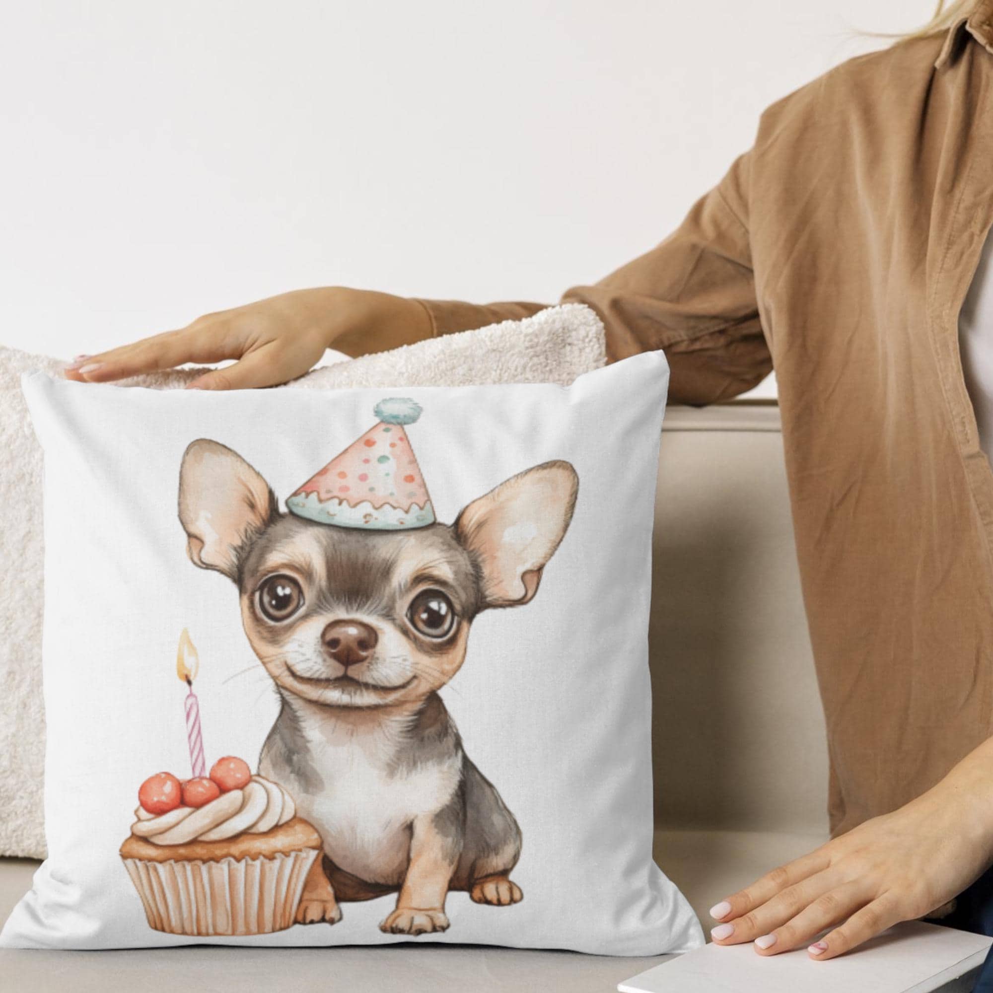 Watercolor Dog Birthday Clipart: Pet Party Illustrations (commercial ...