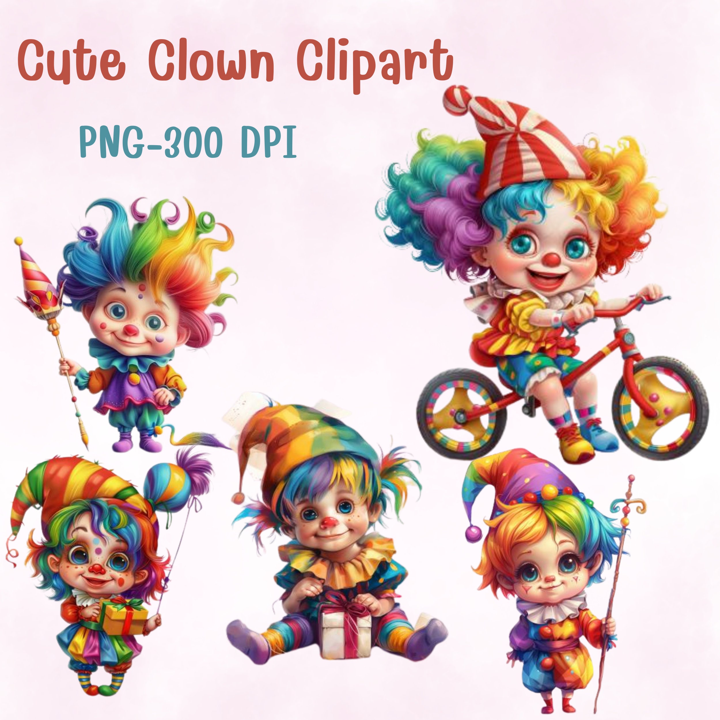 Cute Clown Clipart , Cute Clown PNG 20 High-quality Images for Circus ...