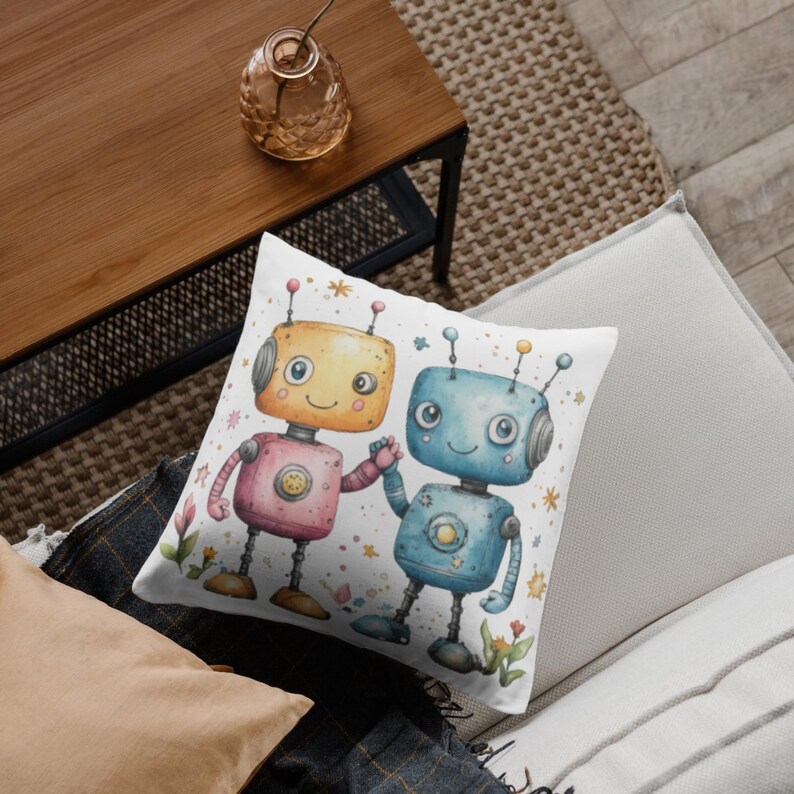 Cute Robot Watercolor Clipart,digital Download PNG ,perfect for DIY ...